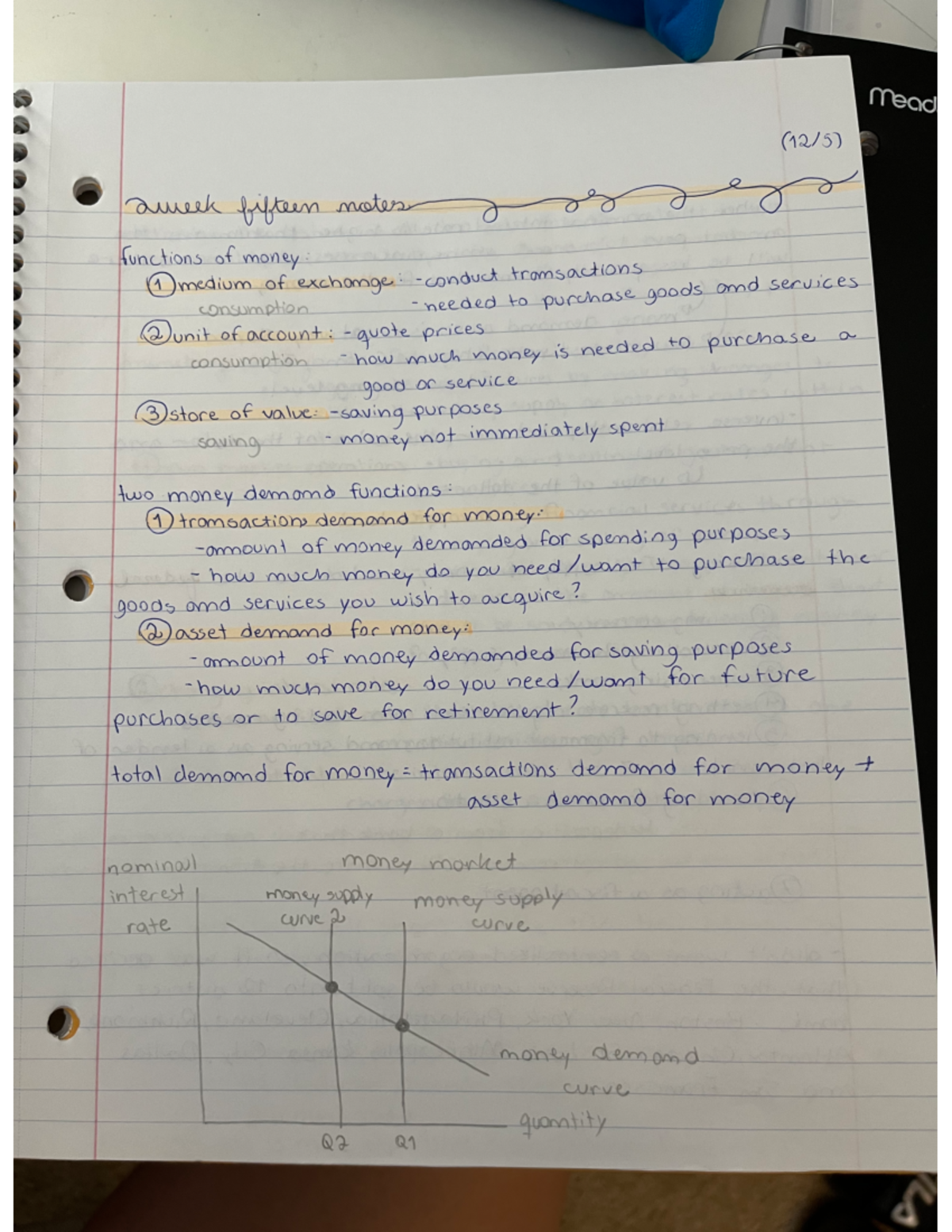 Lecture notes on functions of money- principles of macroeconomics ...