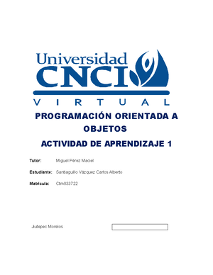 Proyecto Modular- Programación orientada a objetos - Monterrey N, Apodaca 26 de octubre del 2022 ...