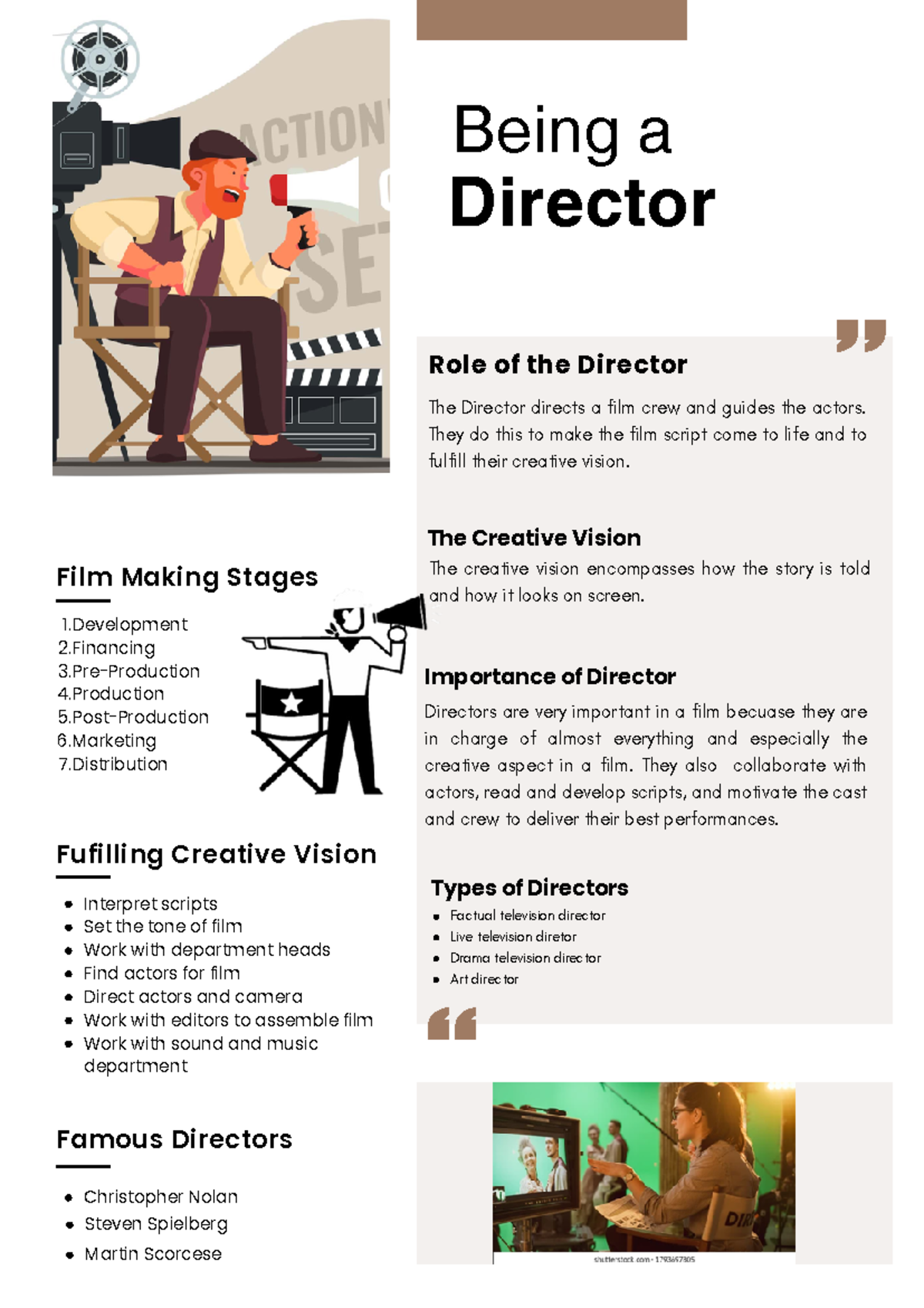 Role of the DIrector - Film Making Stages Fufilling Creative Vision ...