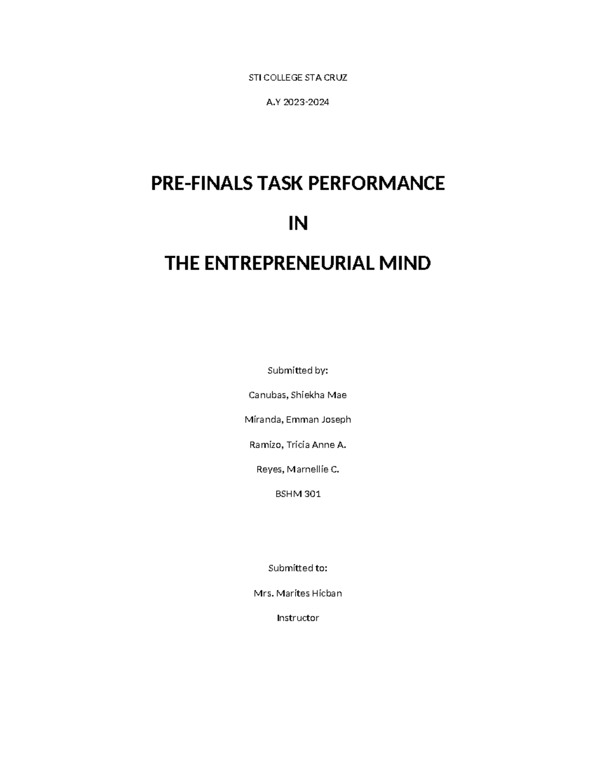 10-TP-Prototype - worksheet - STI COLLEGE STA CRUZ A 2023- PRE-FINALS TASK PERFORMANCE IN THE ...
