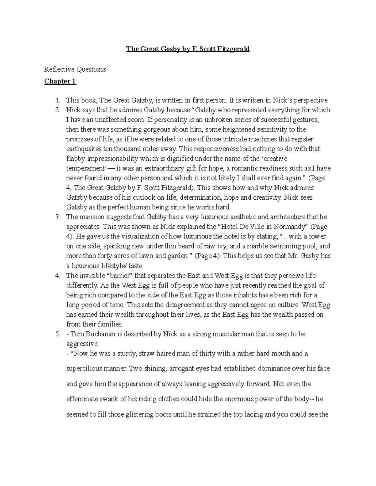 The Great Gatsby by F. Scott Fitzgerald - The Great Gasby by F. Scott ...