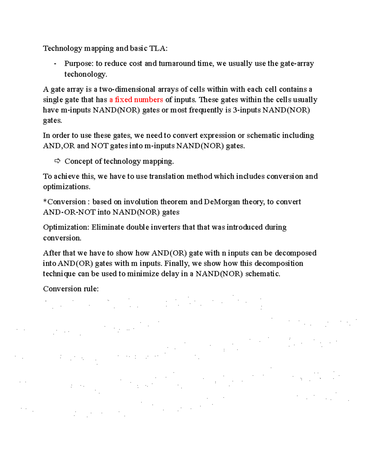 Technology mapping and basic TLA - Technology mapping and basic TLA ...