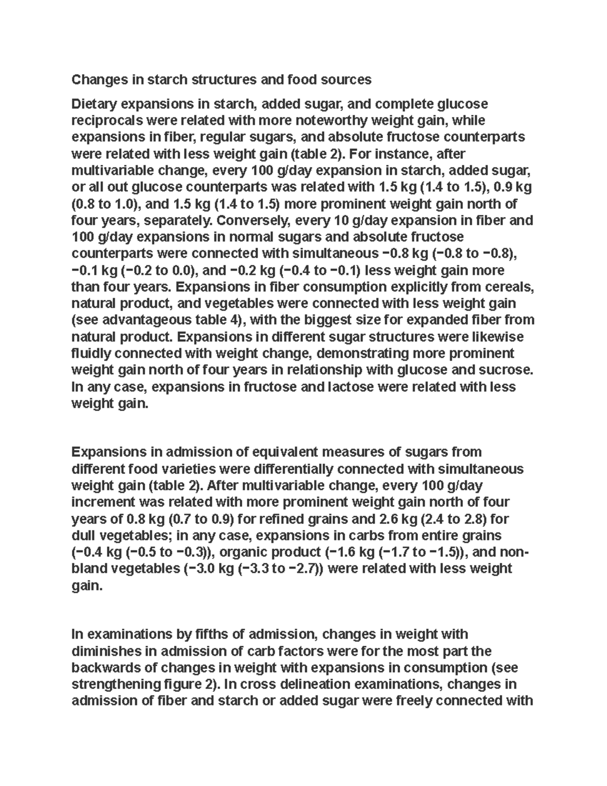 Reseach 9 - Study about nutrition - Changes in starch structures and ...