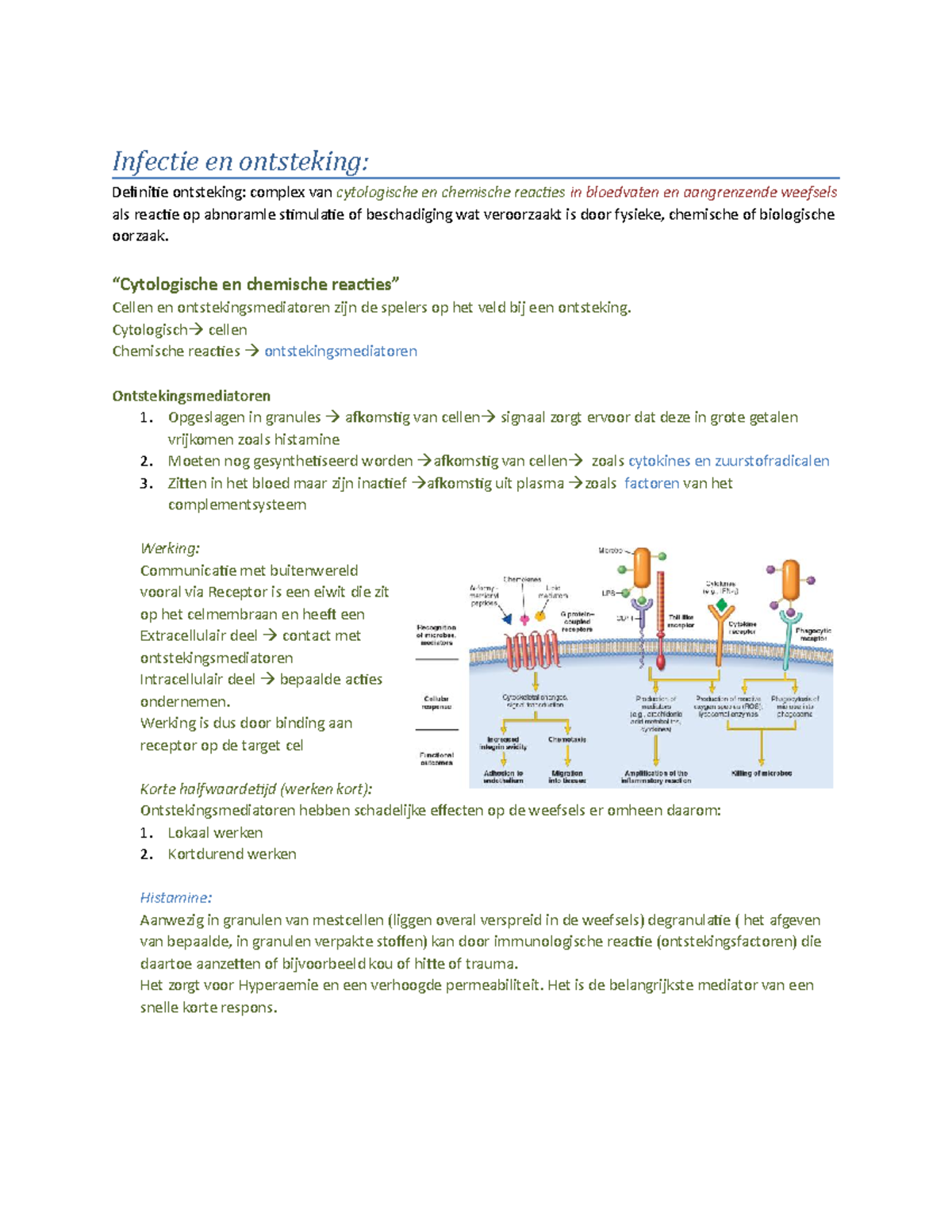 Infectie en ontsteking college acute ontsteking 1 - Infectie en ...