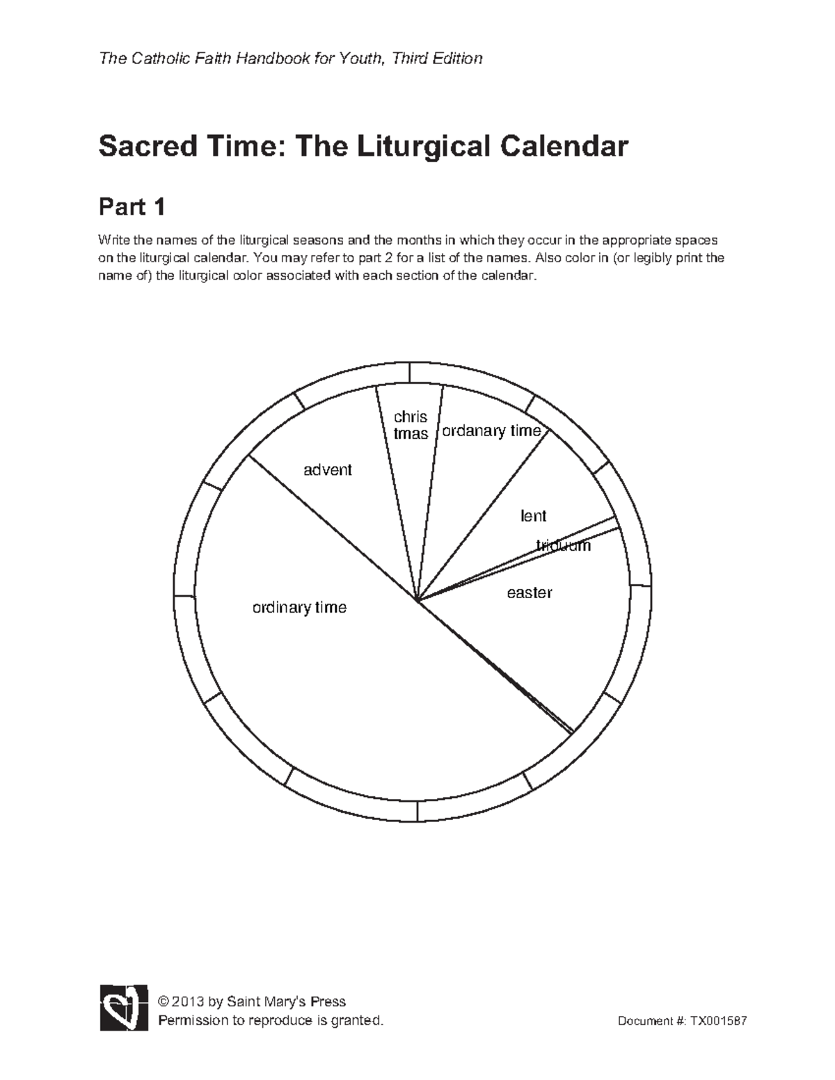 Liturgical Calendar - .............. - The Catholic Faith Handbook for ...
