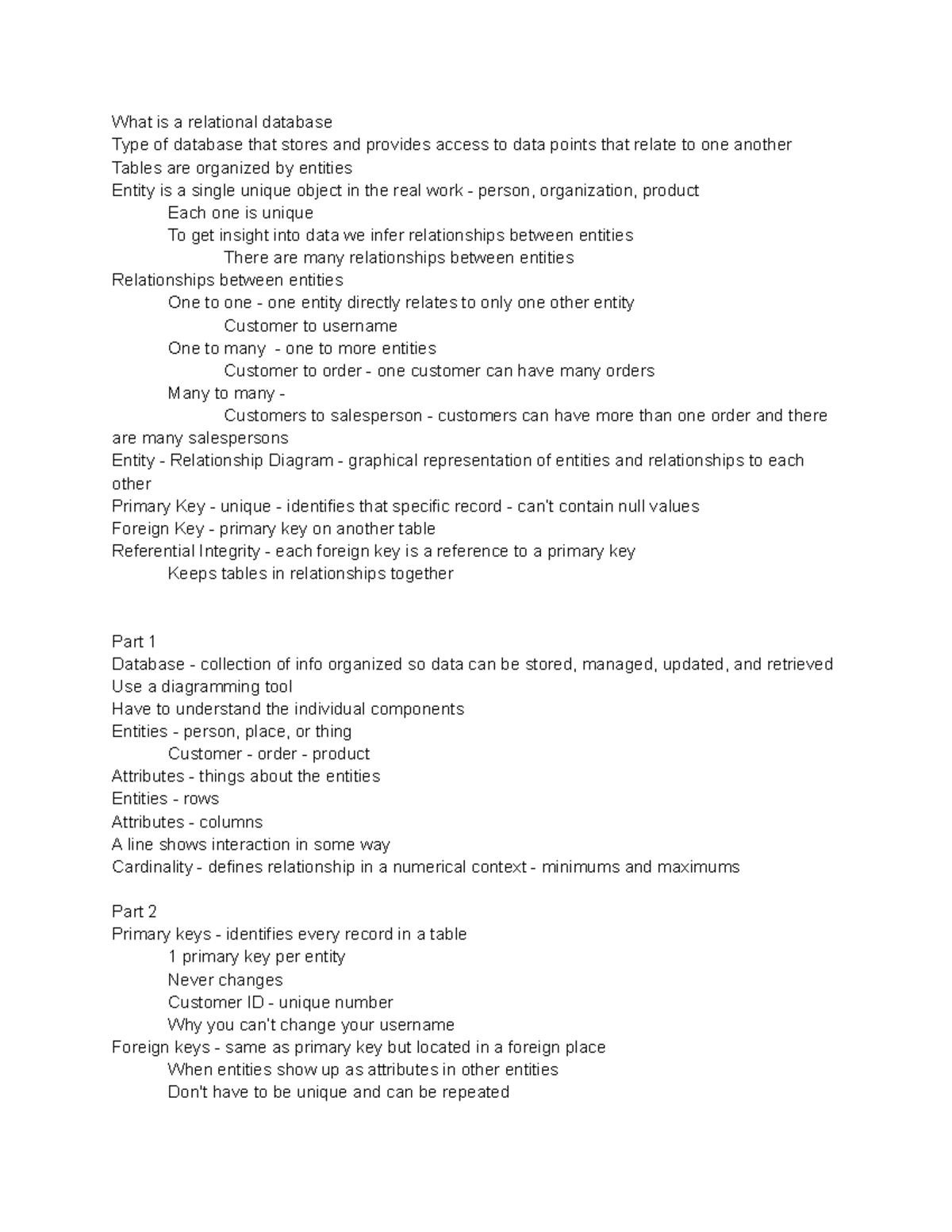 Video Summaries What Is A Relational Database Relationships Between Entities Composite