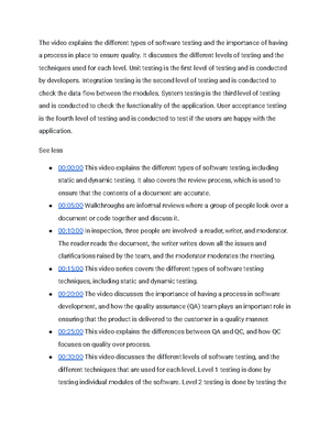 Manual Software Testing Training Part-5 - This YouTube video provides a ...