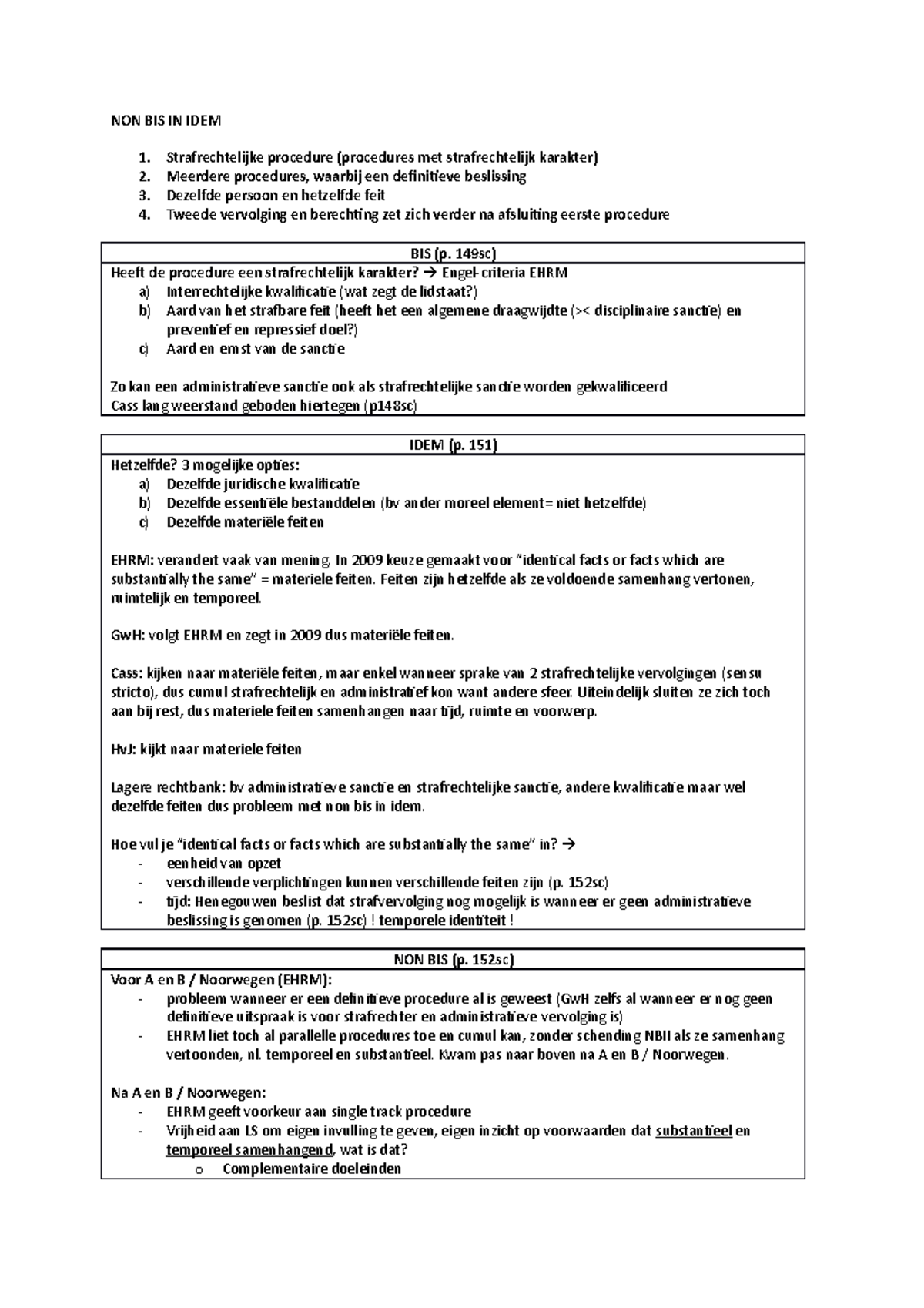 Non bis in idem - schema shr - NON BIS IN IDEM Strafrechtelijke ...
